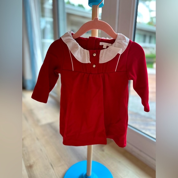 Chloe | Dresses | Chlo Red Dress With White Collar Size 6 Months | Poshmark